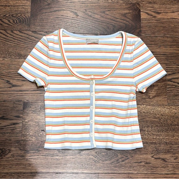 Urban Outfitters | Tops | Urban Outfitters Ribbed Stripped Top | Poshmark